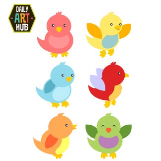 Geometric Birds Clip Art Set – Daily Art Hub – Free Clip Art Everyday