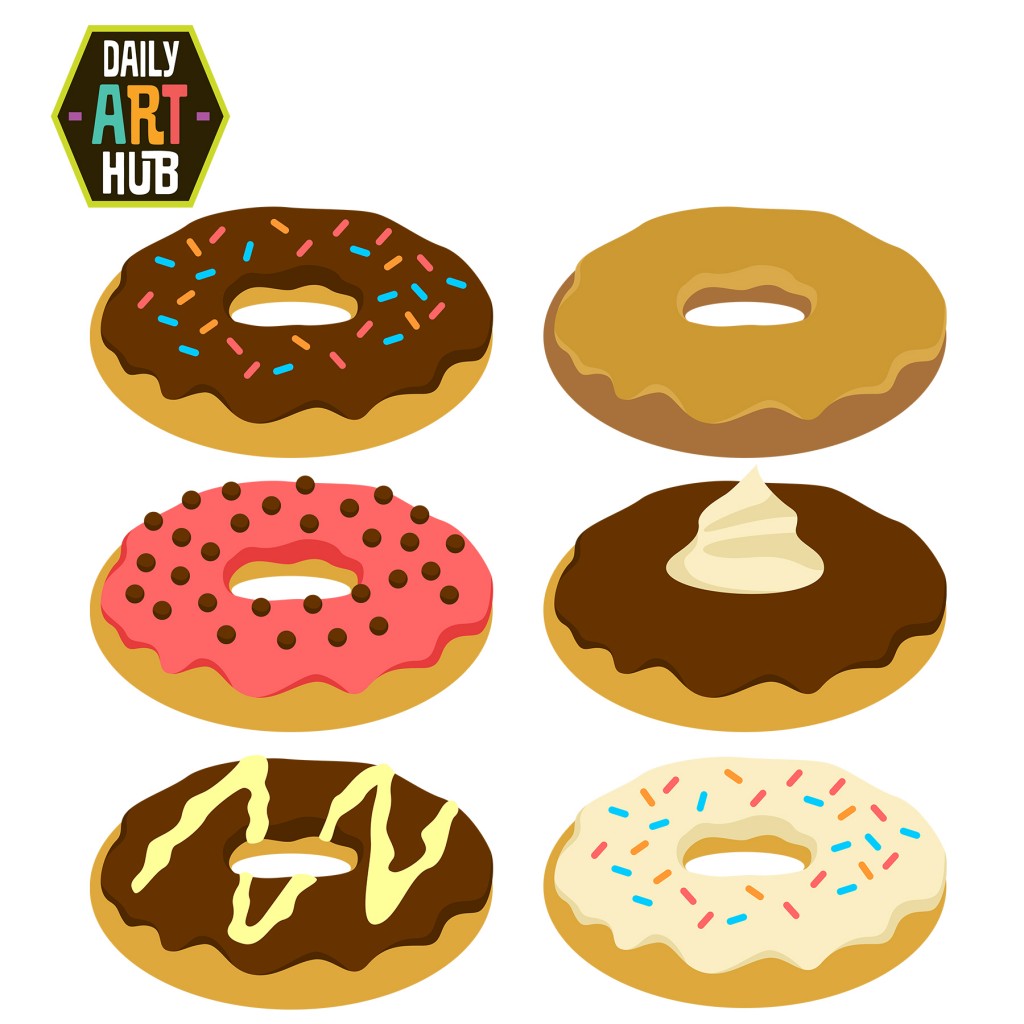 Delicious Donuts Clip Art Set – Daily Art Hub – Free Clip Art Everyday