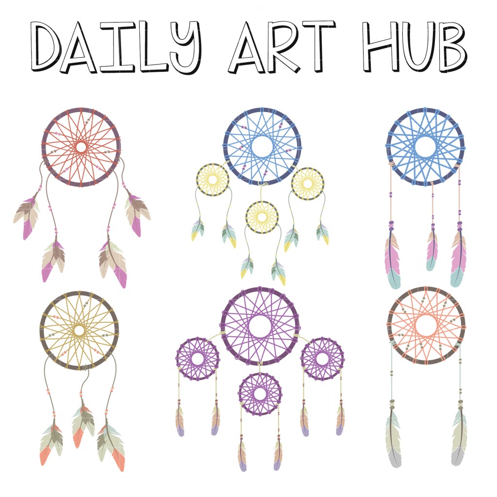 Dream Catchers Clip Art Set – Daily Art Hub // Graphics, Alphabets & SVG