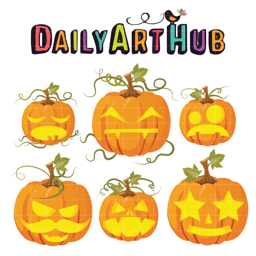 Halloween Pumpkins Clip Art Set – Daily Art Hub // Graphics, Alphabets ...