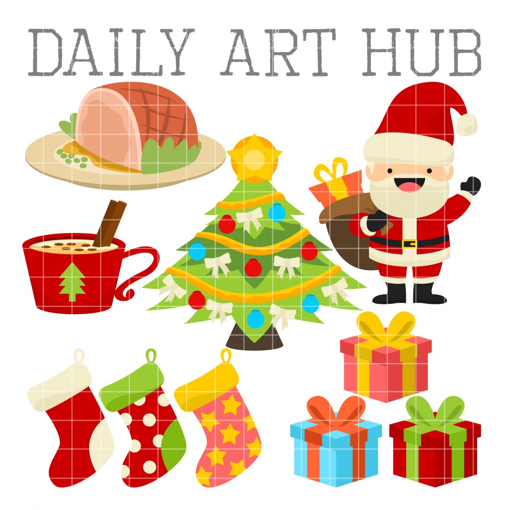 Jolly Christmas Clip Art Set – Daily Art Hub // Graphics, Alphabets & SVG