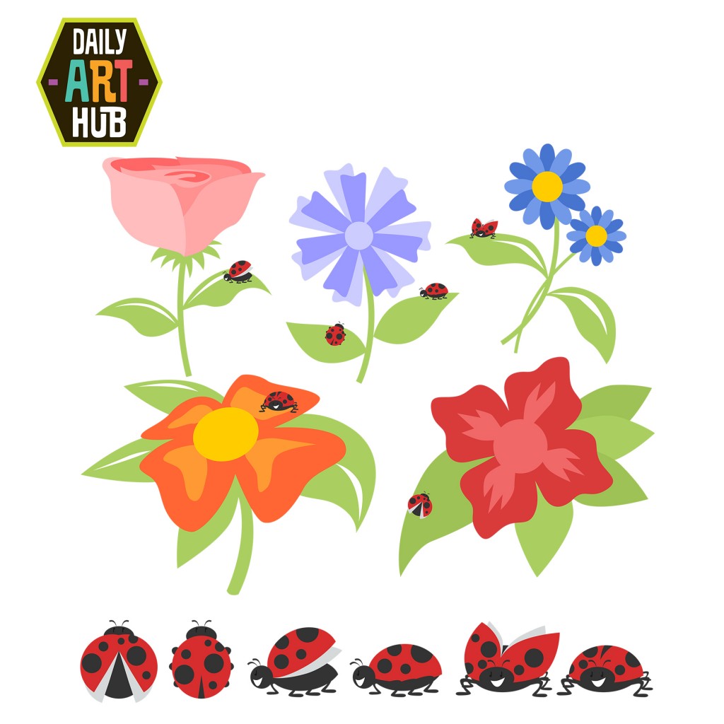 Lady Bug Clip Art Set – Daily Art Hub // Graphics, Alphabets & SVG