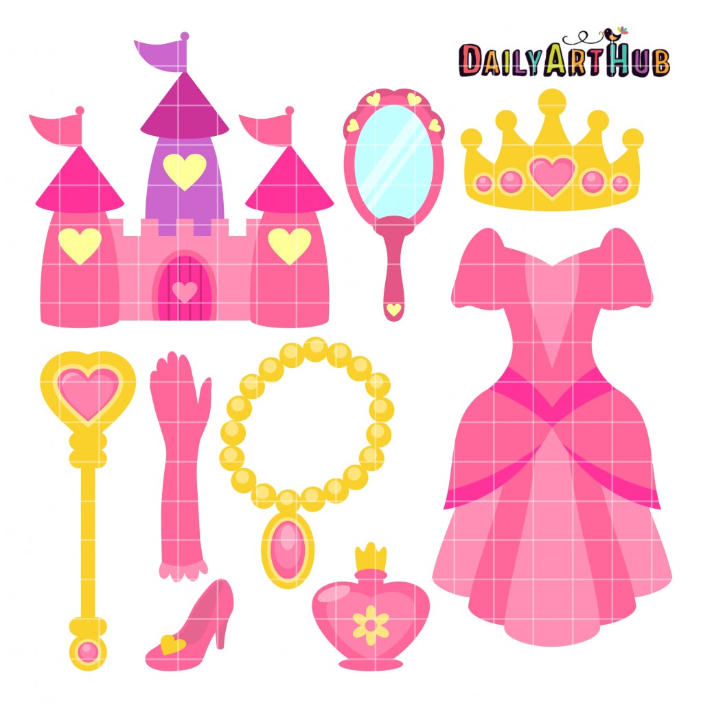 Princess Things Clip Art Set – Daily Art Hub // Graphics, Alphabets & SVG