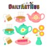 Tea Party Clip Art Set – Daily Art Hub – Free Clip Art Everyday