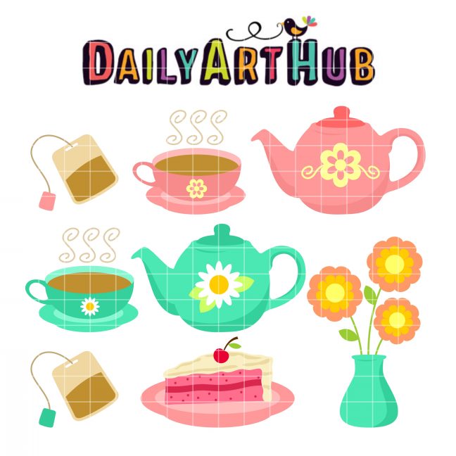 Tea Party Clip Art Set – Daily Art Hub – Free Clip Art Everyday
