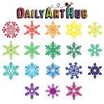 Colorful Snowflakes Clip Art Set – Daily Art Hub // Graphics, Alphabets ...