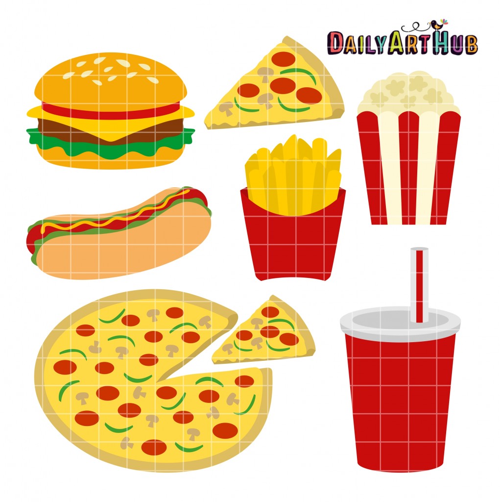 Fast Food Clip Art Set – Daily Art Hub // Graphics, Alphabets & SVG