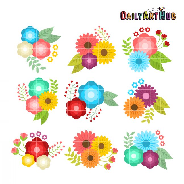 Shaped Floral Frames Clip Art Set – Daily Art Hub – Free Clip Art Everyday