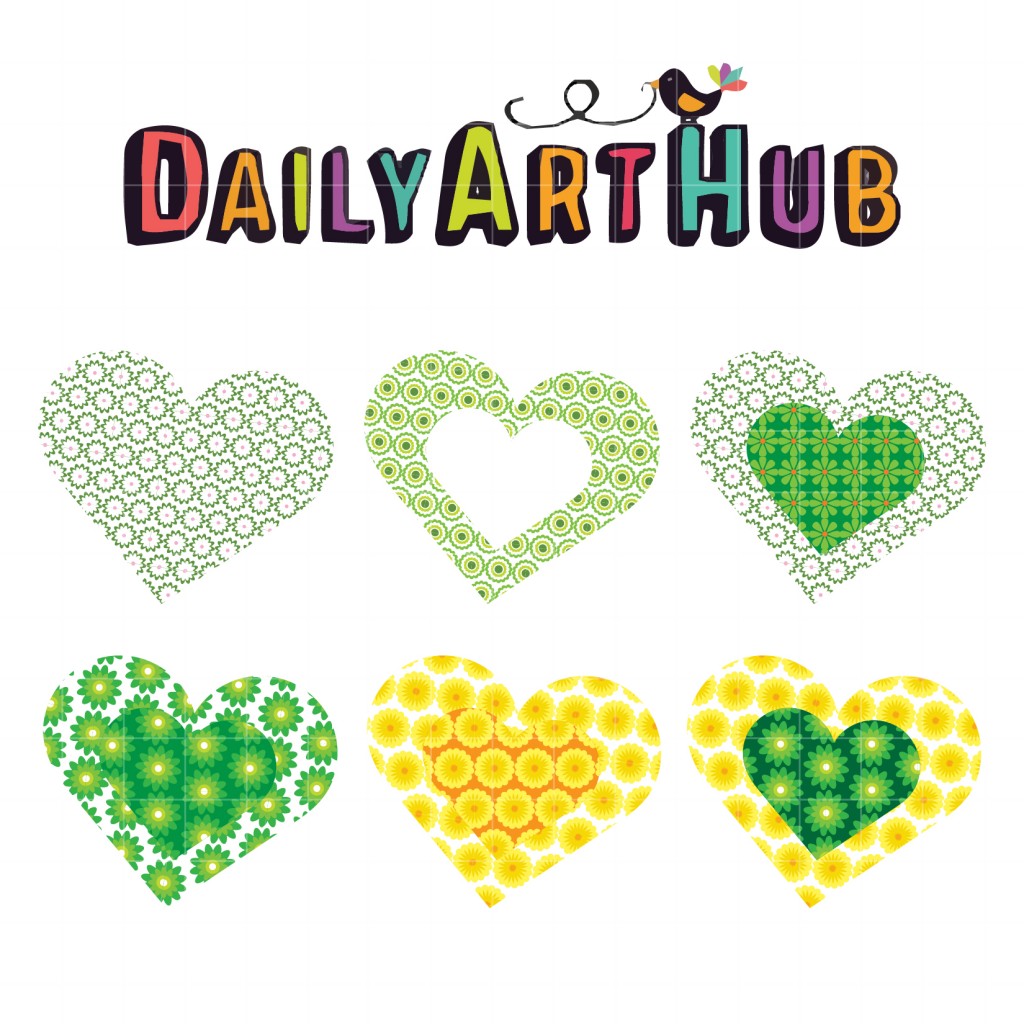 Flower Hearts Clip Art Set – Daily Art Hub // Graphics, Alphabets & SVG