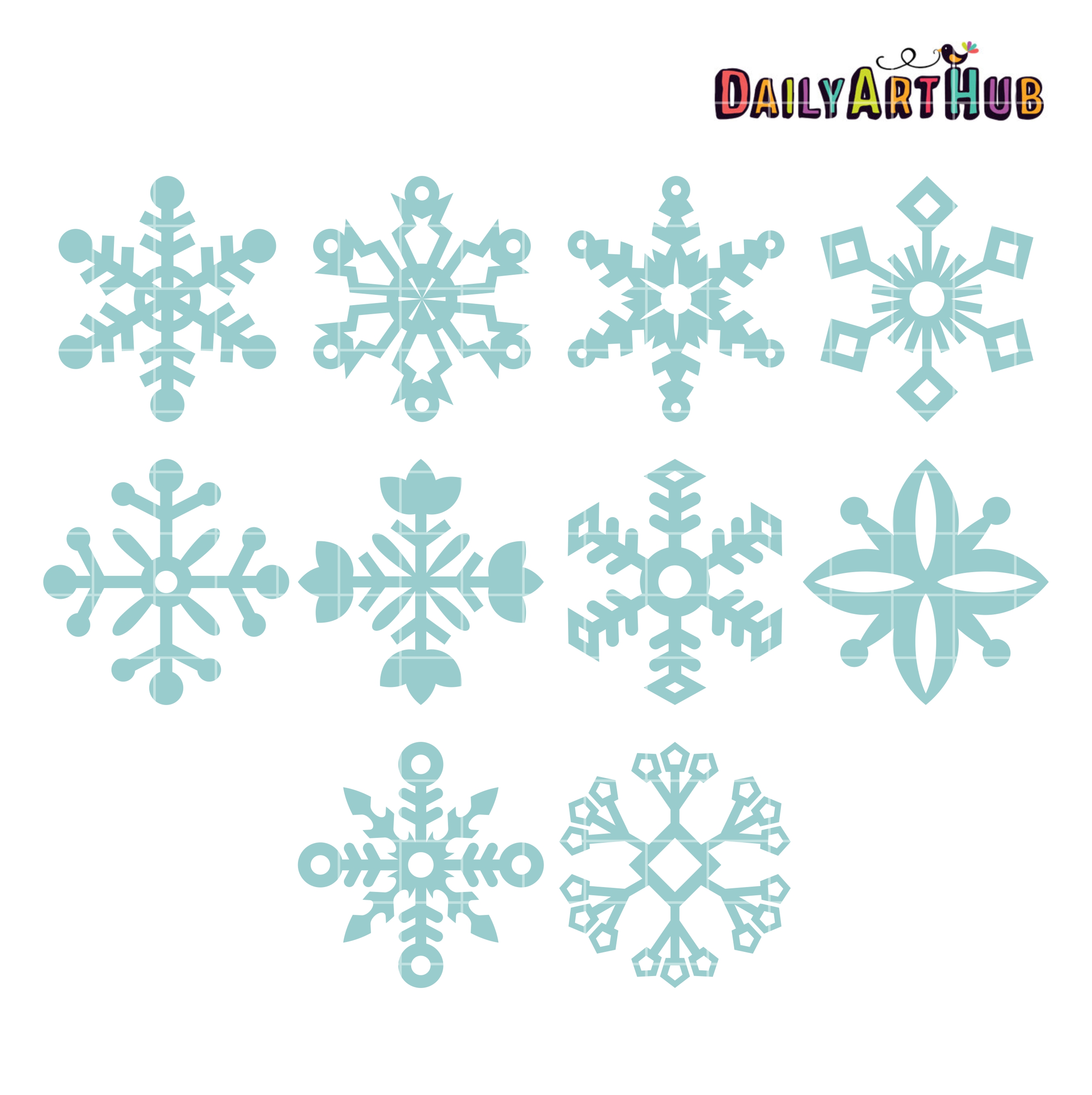 Snowflakes Clip Art Set – Daily Art Hub – Free Clip Art Everyday