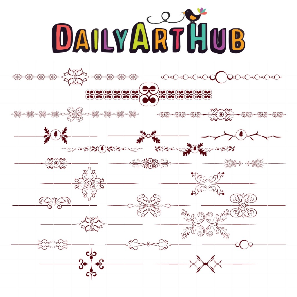 Text Art Divider Clip Art Set – Daily Art Hub // Graphics, Alphabets & SVG