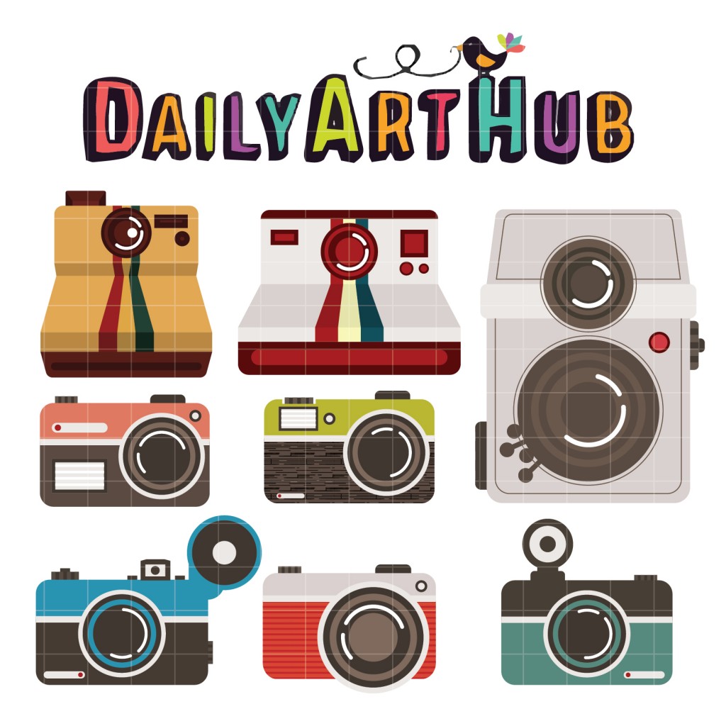 Vintage Camera Clip Art Set – Daily Art Hub // Graphics, Alphabets & SVG