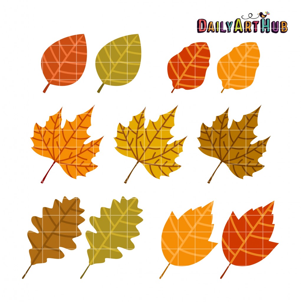 Autumn Leaves Clip Art Set – Daily Art Hub // Graphics, Alphabets & SVG