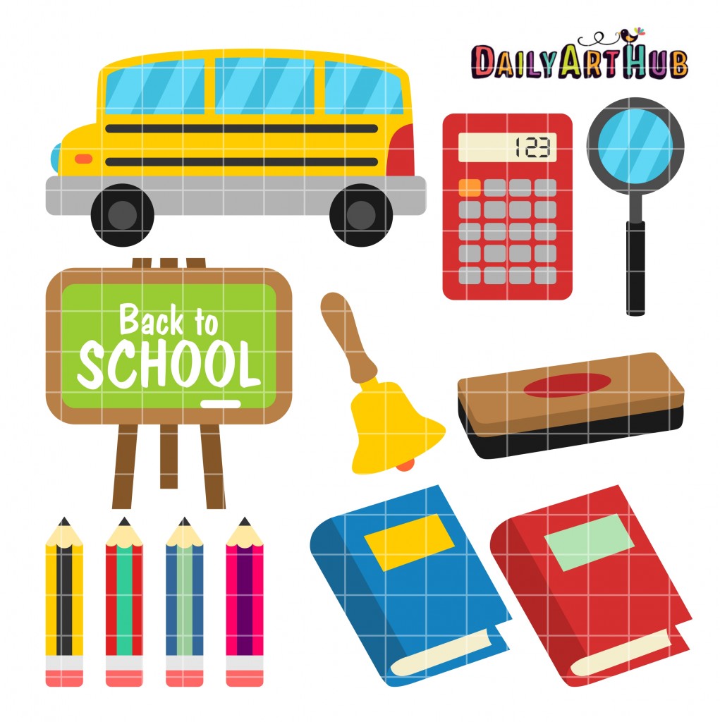 Back To School Clip Art Set – Daily Art Hub // Graphics, Alphabets & SVG