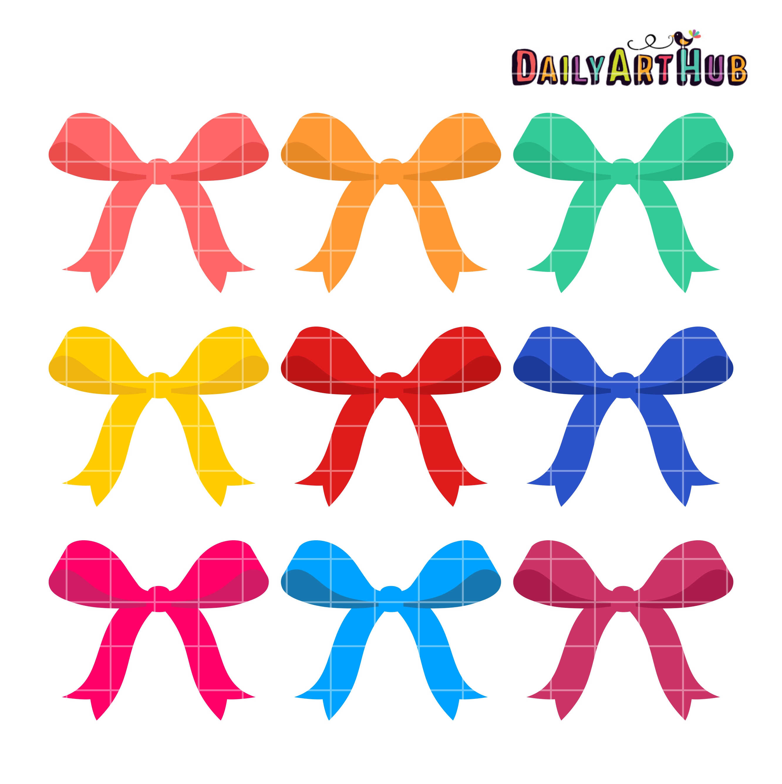 Colorful Ribbons Clip Art Set – Daily Art Hub – Free Clip Art Everyday