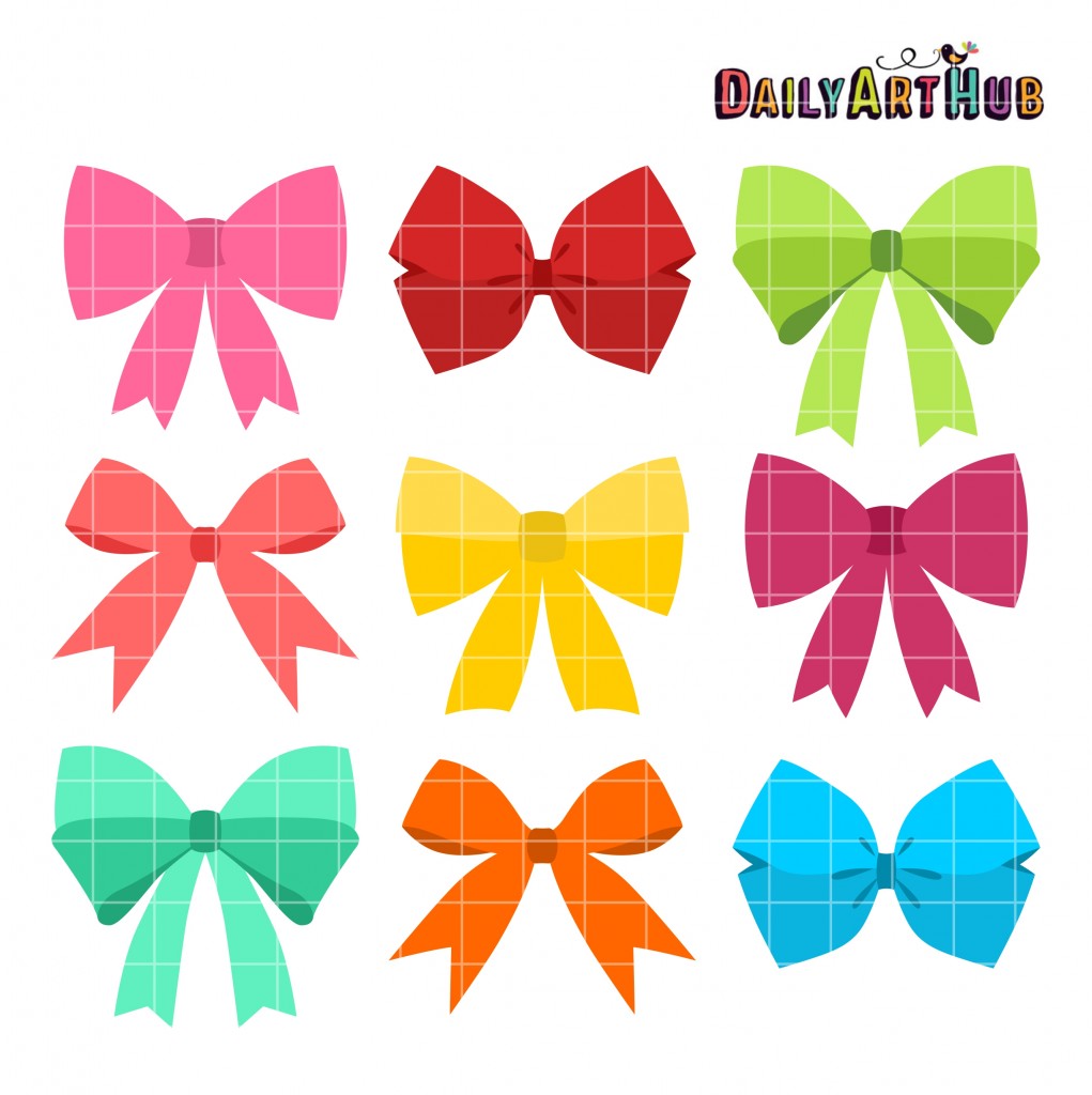Girly Bows Clip Art Set – Daily Art Hub // Graphics, Alphabets & SVG