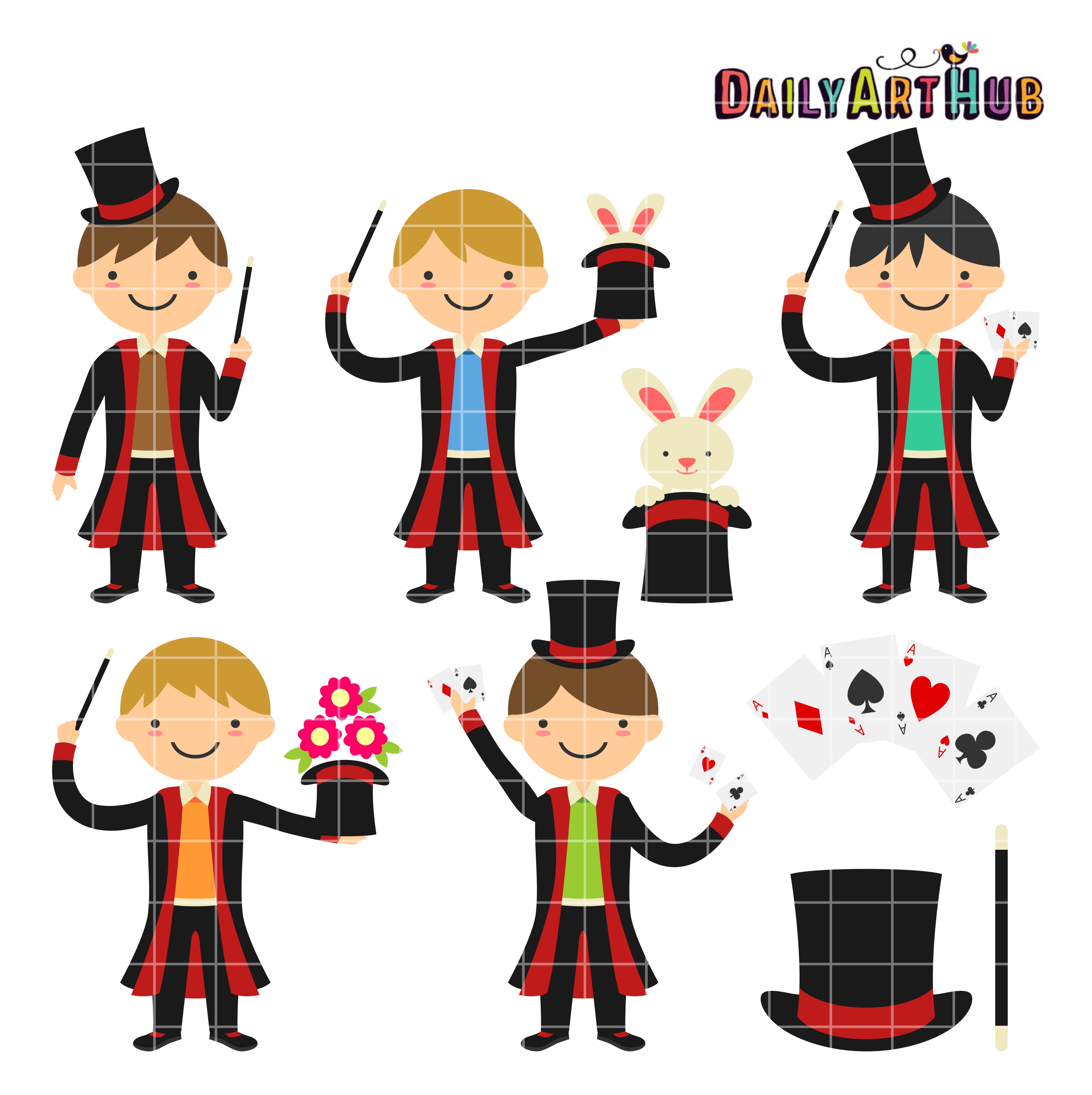 Magician Boys Clip Art Set – Daily Art Hub – Free Clip Art Everyday