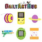 TBT 90’s Toys Clip Art Set – Daily Art Hub // Graphics, Alphabets & SVG