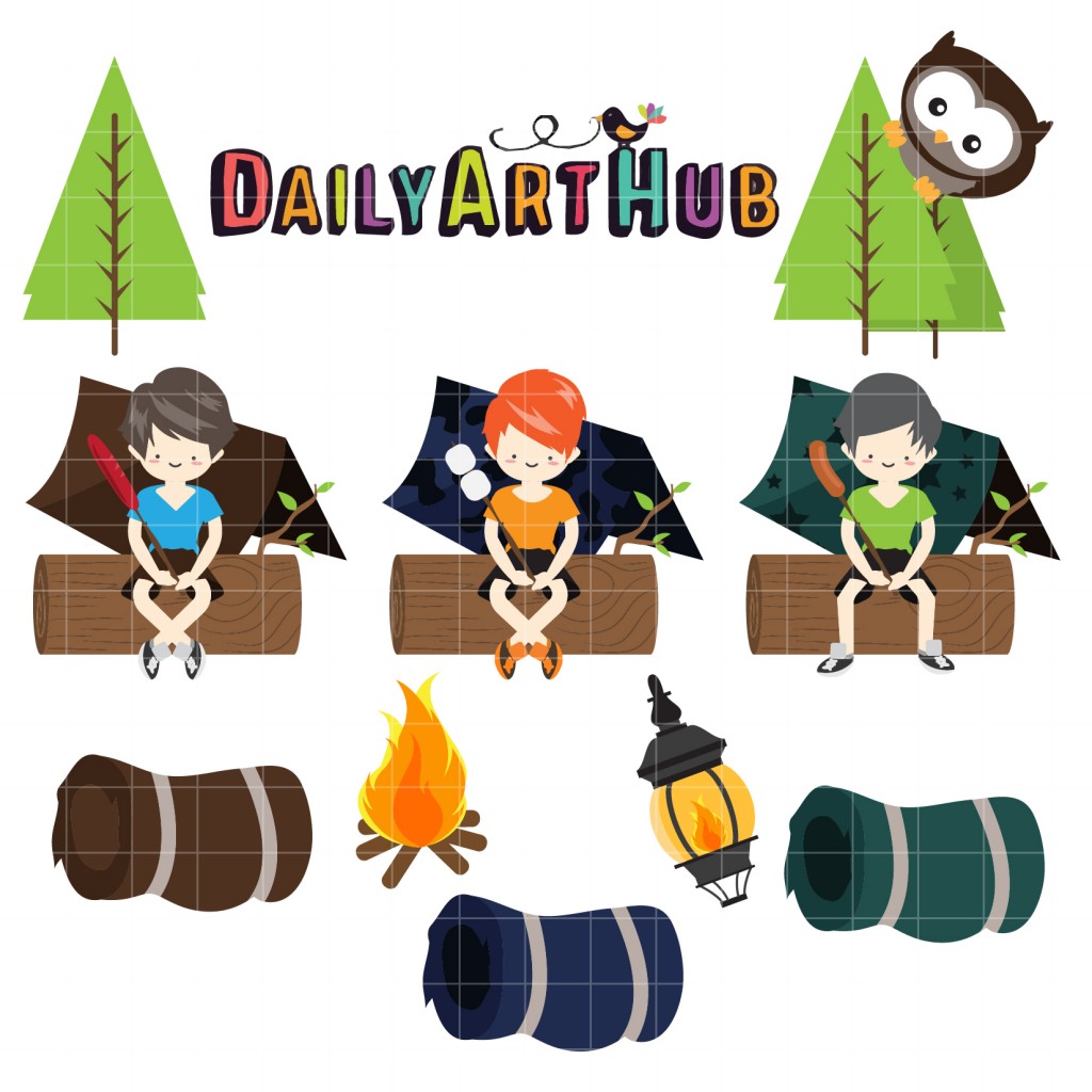 Camping Clip Art Set – Daily Art Hub // Graphics, Alphabets & SVG