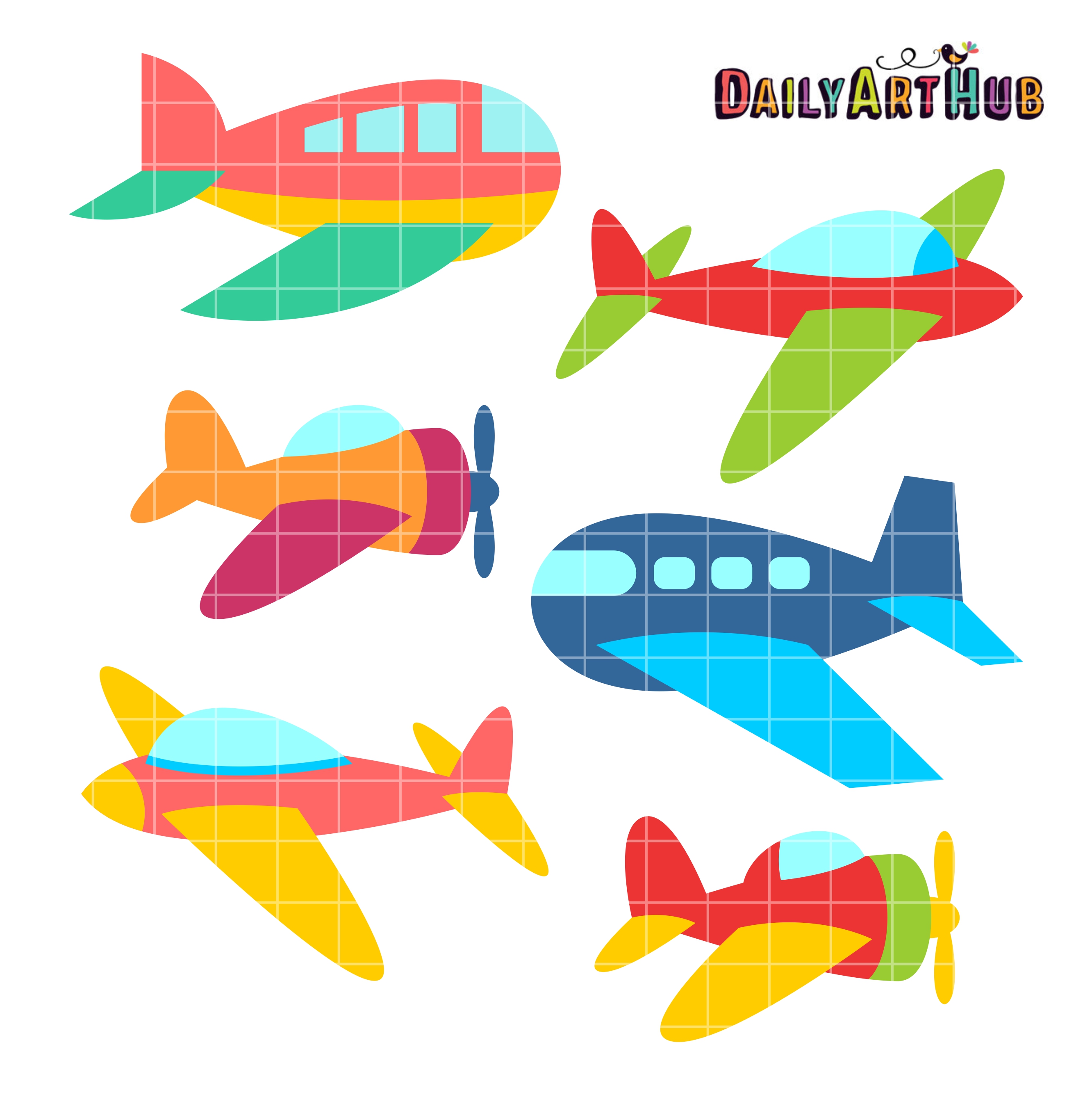 Cute Aeroplanes Clip Art Set – Daily Art Hub – Free Clip Art Everyday
