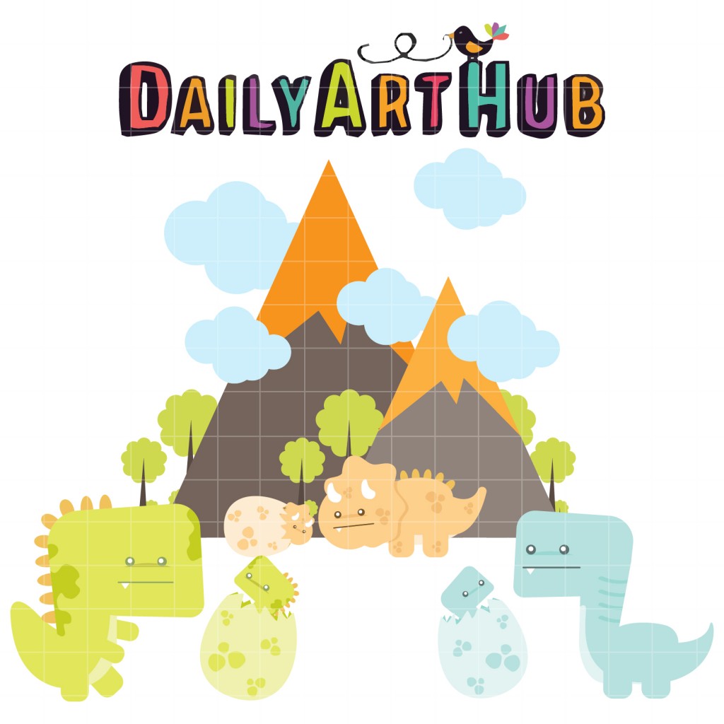 Dinosaur Clip Art Set – Daily Art Hub // Graphics, Alphabets & SVG