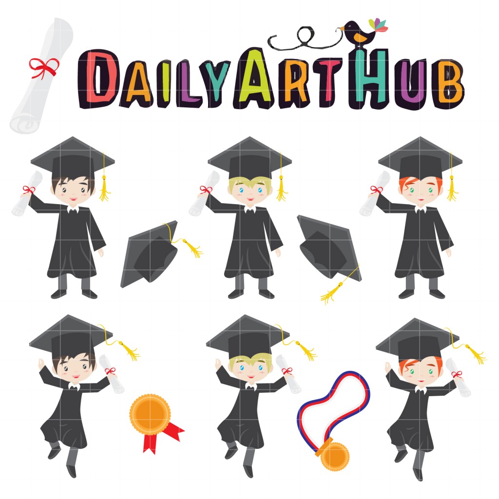 Graduation Day Clip Art Set – Daily Art Hub // Graphics, Alphabets & SVG