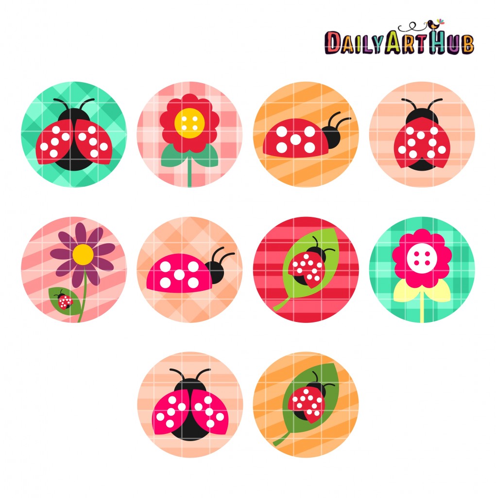Lady Bug Collage Sheet Clip Art Set – Daily Art Hub // Graphics ...