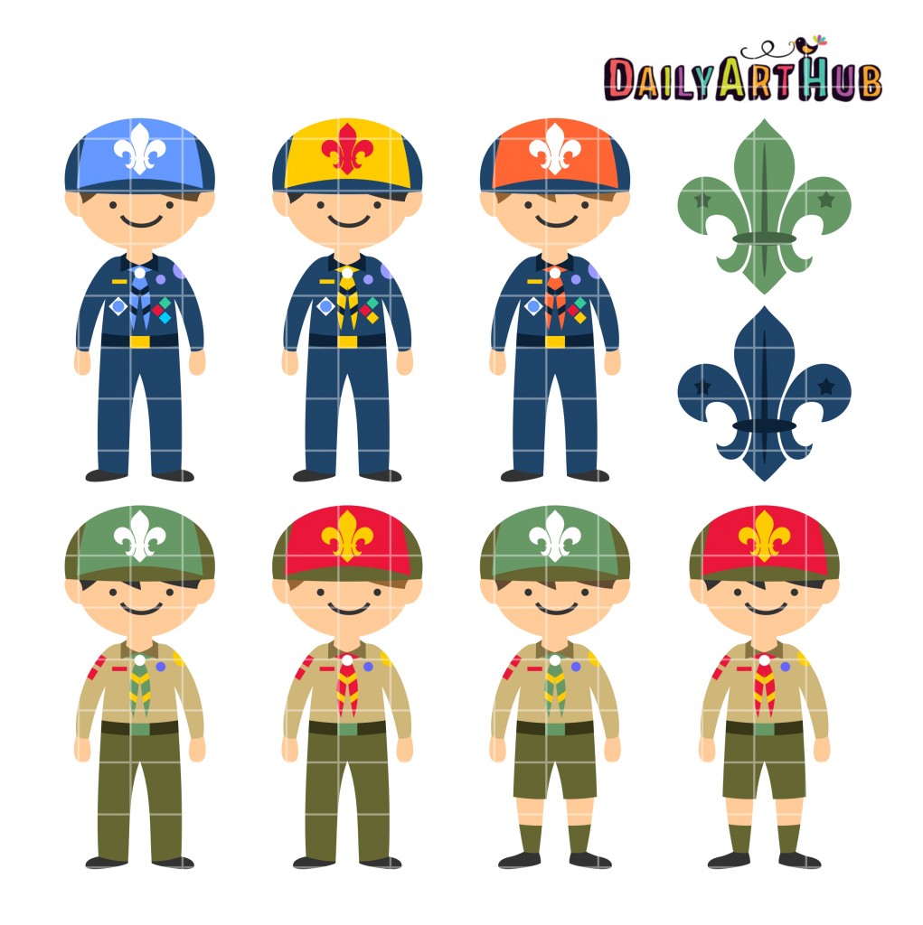 Boy Scouts Clip Art Set – Daily Art Hub // Graphics, Alphabets & SVG