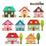 Cute Houses Clip Art Set – Daily Art Hub // Graphics, Alphabets & SVG