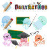 Jellyfish School Clip Art Set – Daily Art Hub // Graphics, Alphabets & SVG