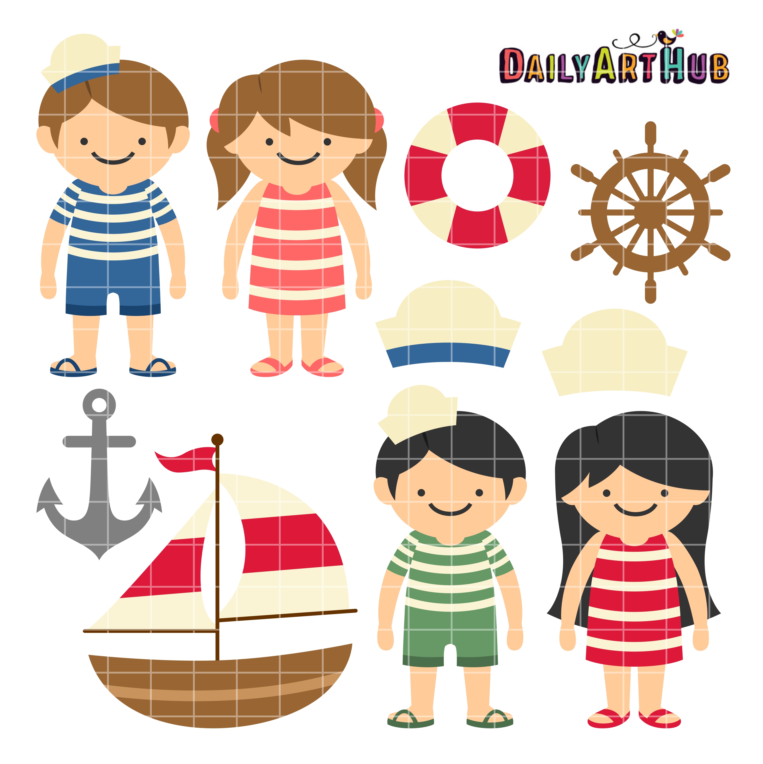 Sailor Kids Clip Art Set – Daily Art Hub – Free Clip Art Everyday