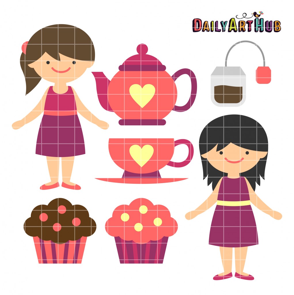 Tea Time Clip Art Set – Daily Art Hub // Graphics, Alphabets & SVG