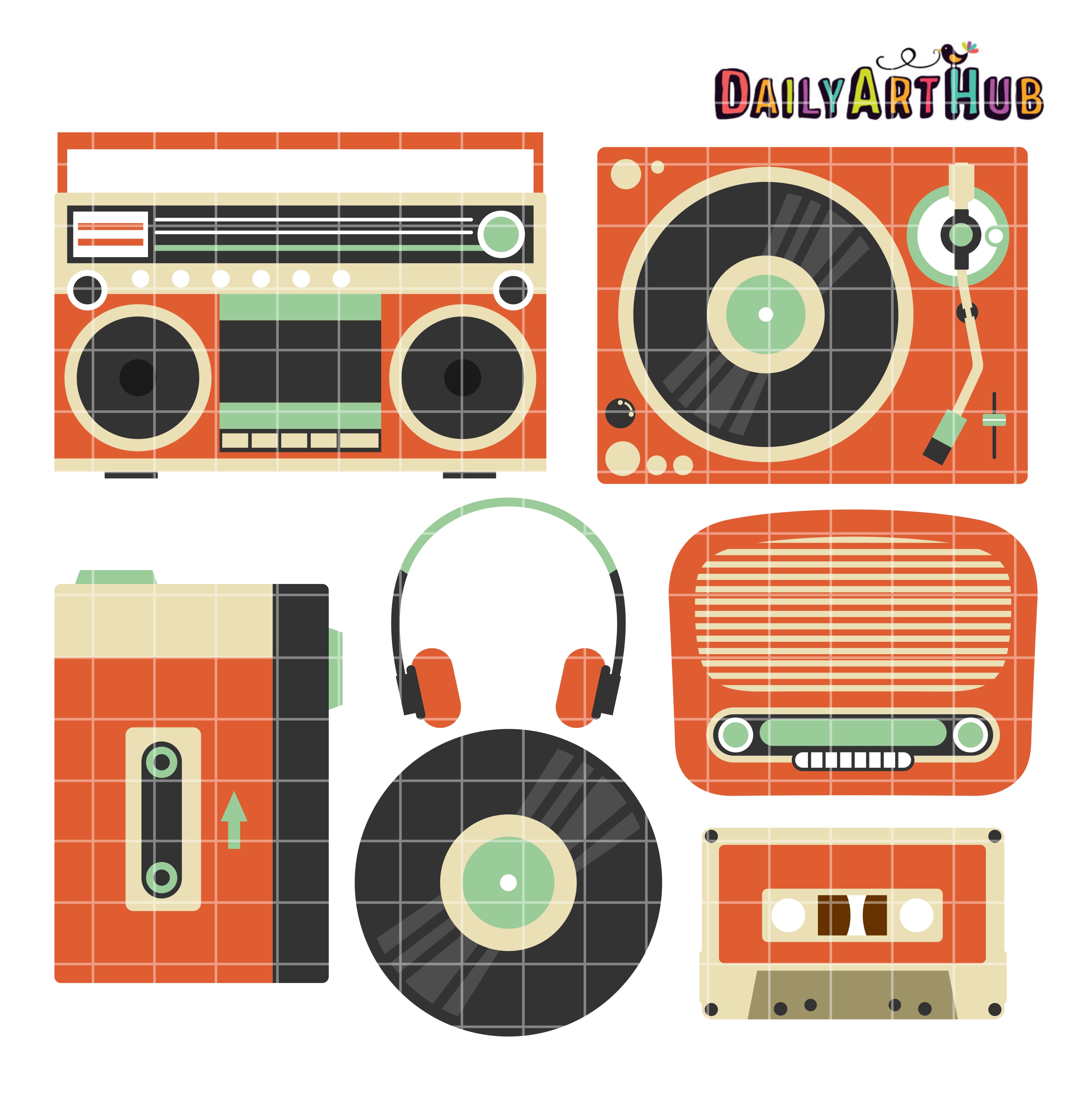 Vintage Music Clip Art Set – Daily Art Hub – Free Clip Art Everyday