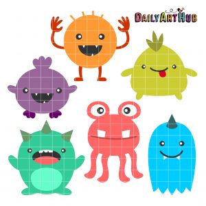 Wacky Monsters Clip Art Set – Daily Art Hub // Graphics, Alphabets & SVG