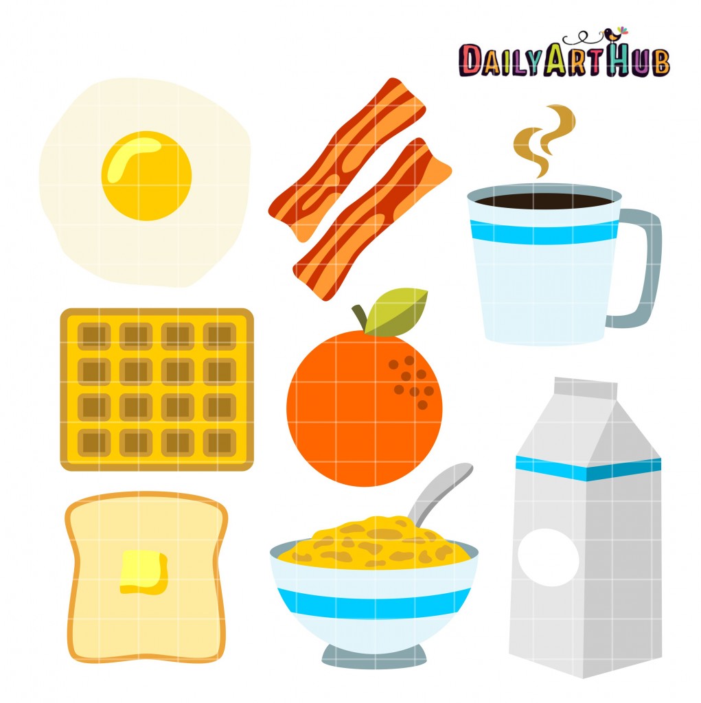 Breakfast Foods Clip Art Set – Daily Art Hub // Graphics, Alphabets & SVG