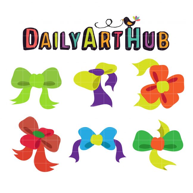 Colorful Ribbons Clip Art Set – Daily Art Hub // Graphics, Alphabets & SVG