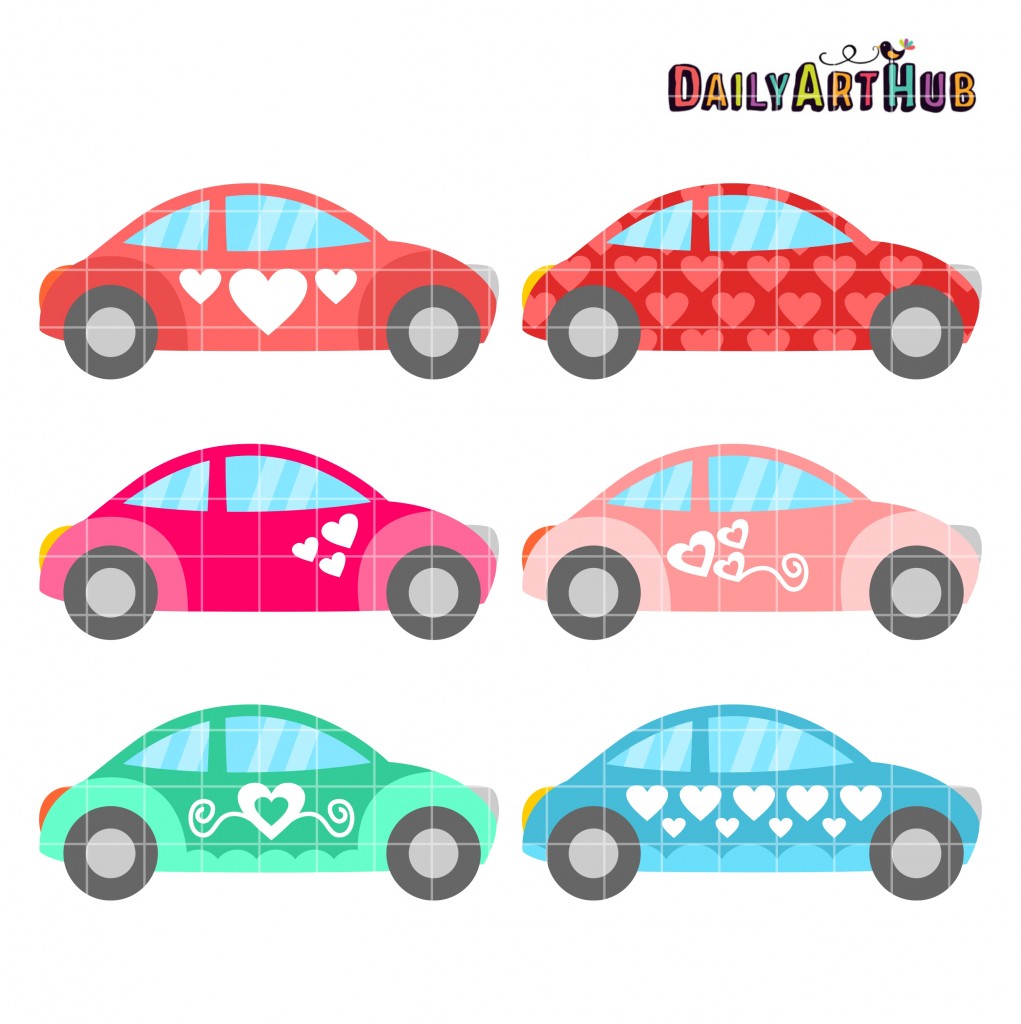 Love Cars Clip Art Set – Daily Art Hub // Graphics, Alphabets & SVG