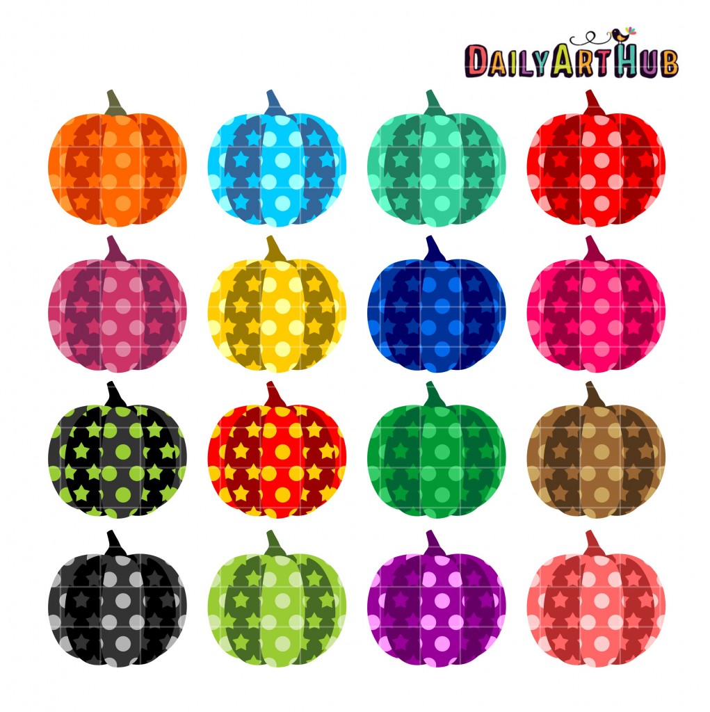 Patterned Pumpkins Clip Art Set – Daily Art Hub // Graphics, Alphabets ...