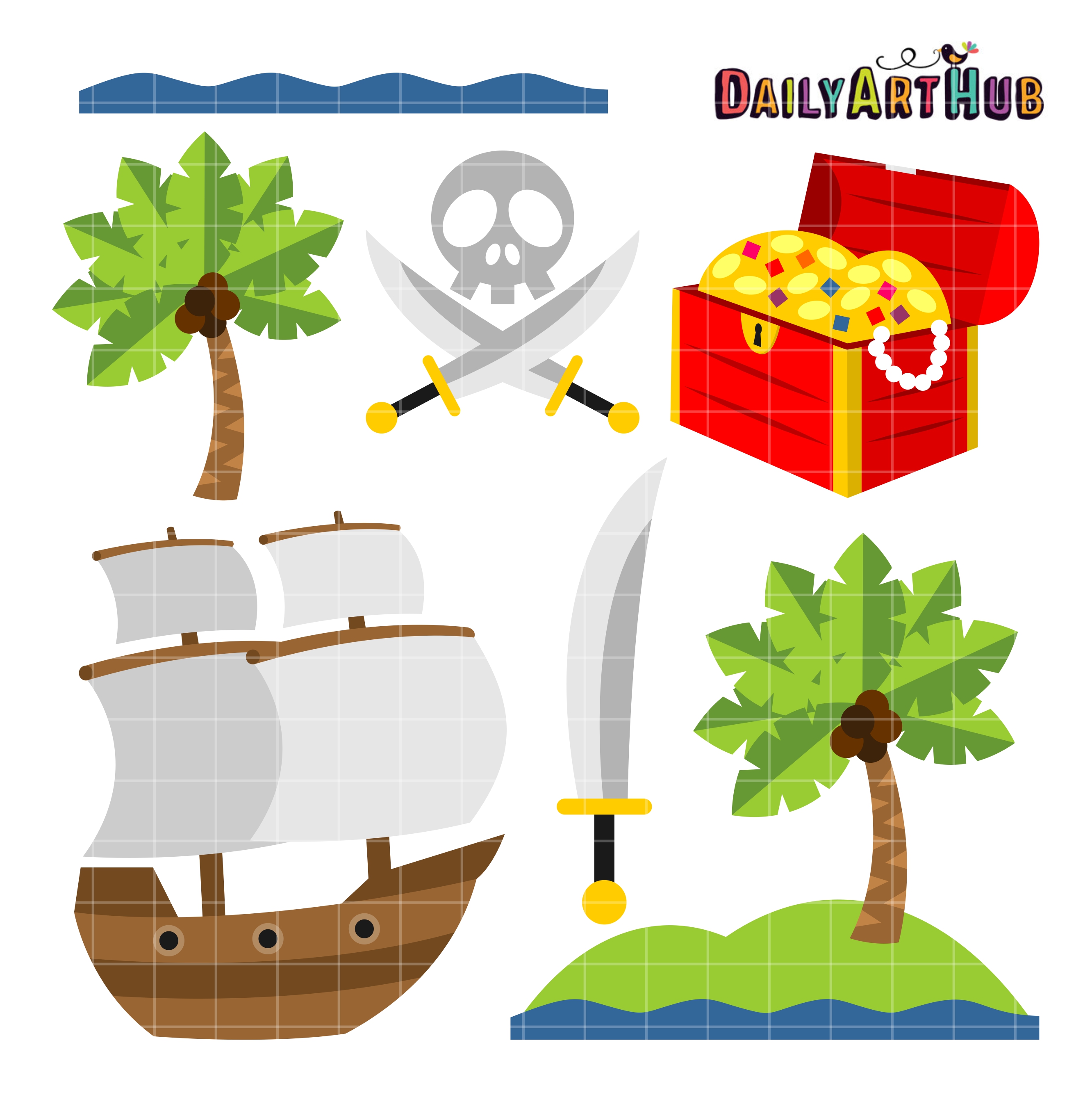 Pirate Island Clip Art Set – Daily Art Hub – Free Clip Art Everyday