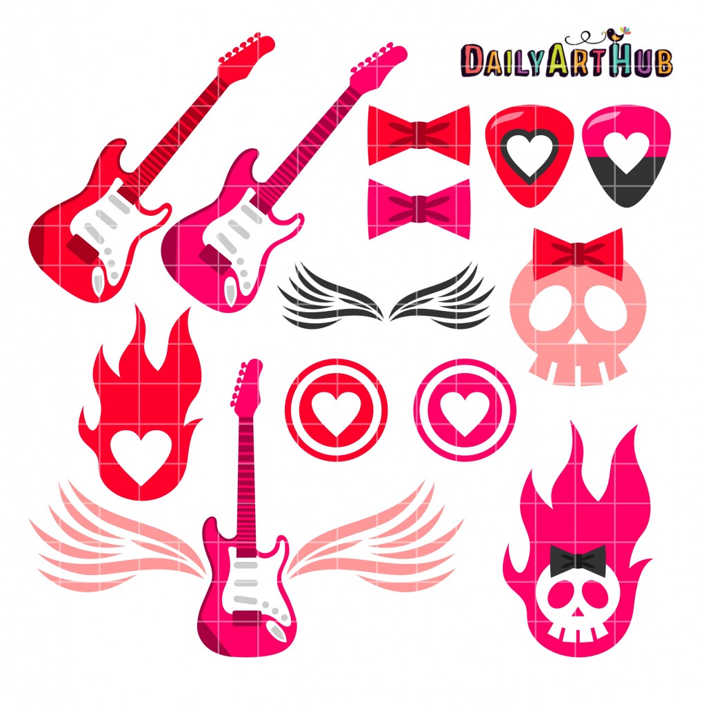 Rock On Clip Art Set – Daily Art Hub // Graphics, Alphabets & SVG