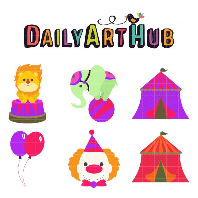 Cute Circus Staff Clip Art Set – Daily Art Hub // Graphics, Alphabets & SVG