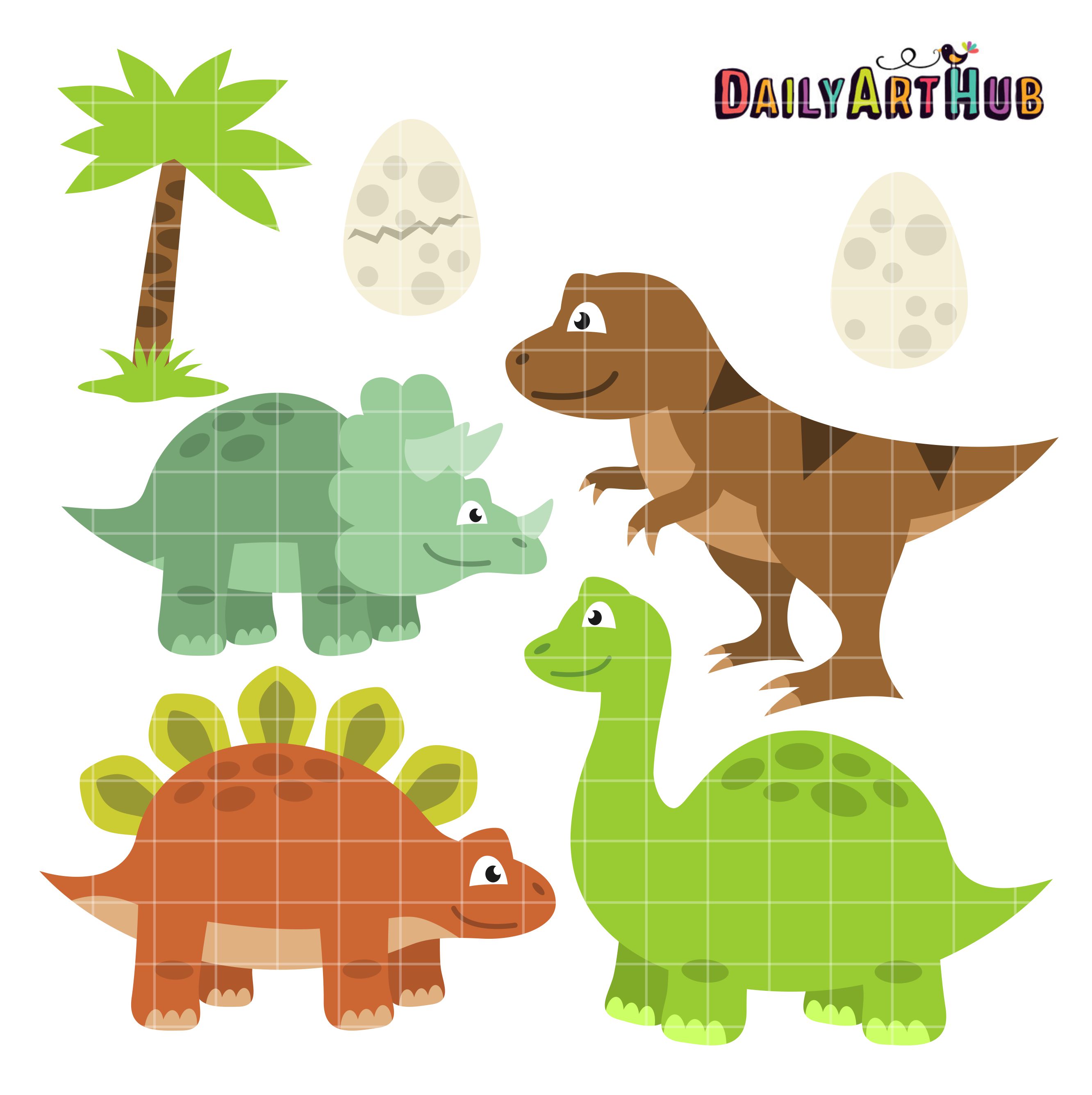 Dinos Clip Art Set – Daily Art Hub – Free Clip Art Everyday