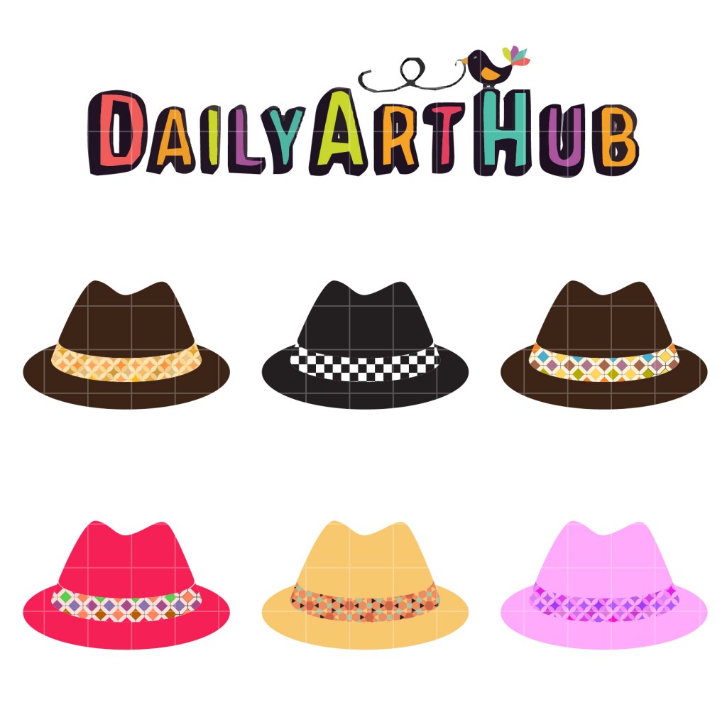 Hipster Hats Clip Art Set – Daily Art Hub // Graphics, Alphabets & SVG