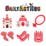 Pink Princess Clip Art Set – Daily Art Hub // Graphics, Alphabets & SVG