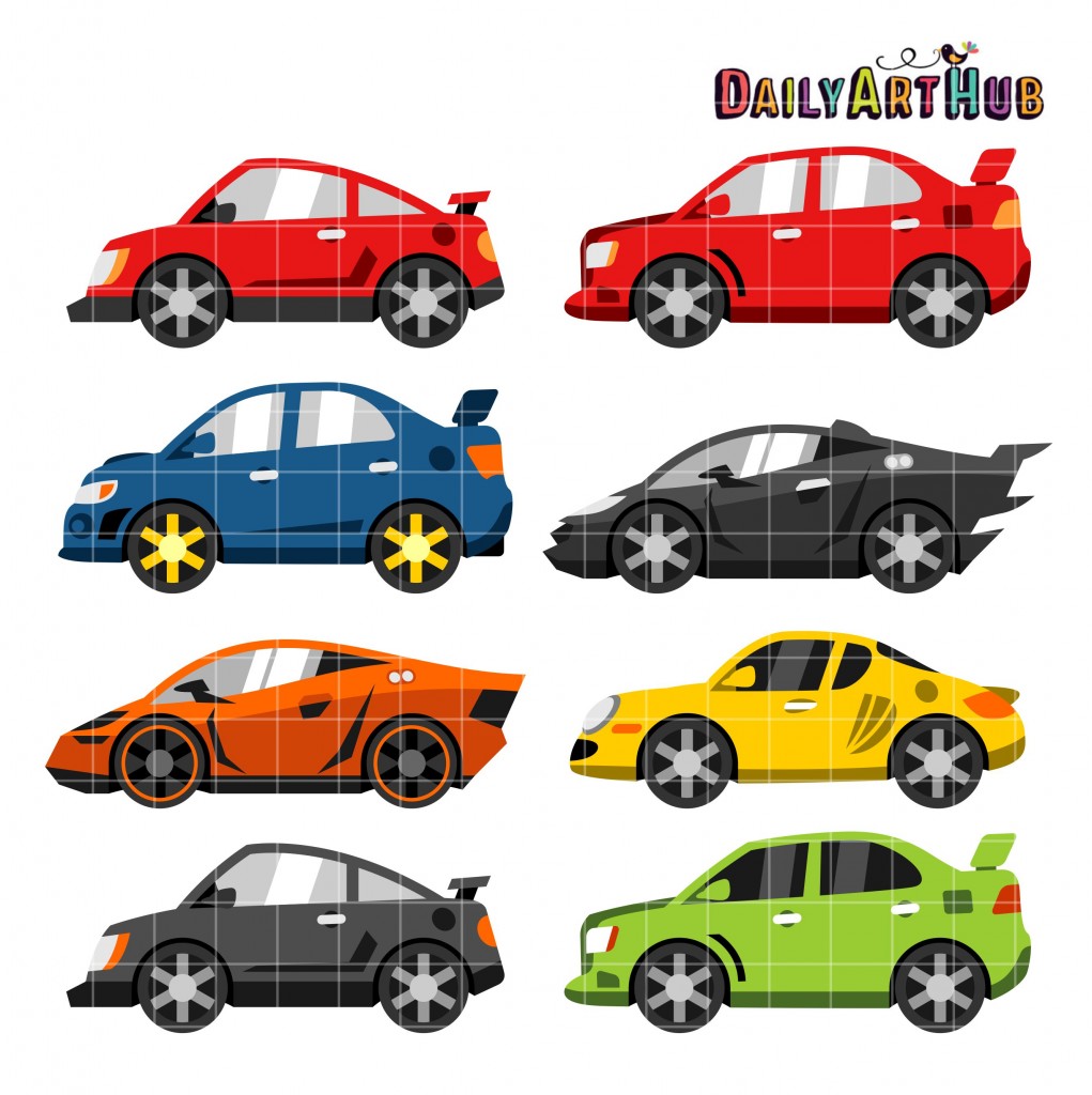 Race Cars Clip Art Set – Daily Art Hub // Graphics, Alphabets & SVG