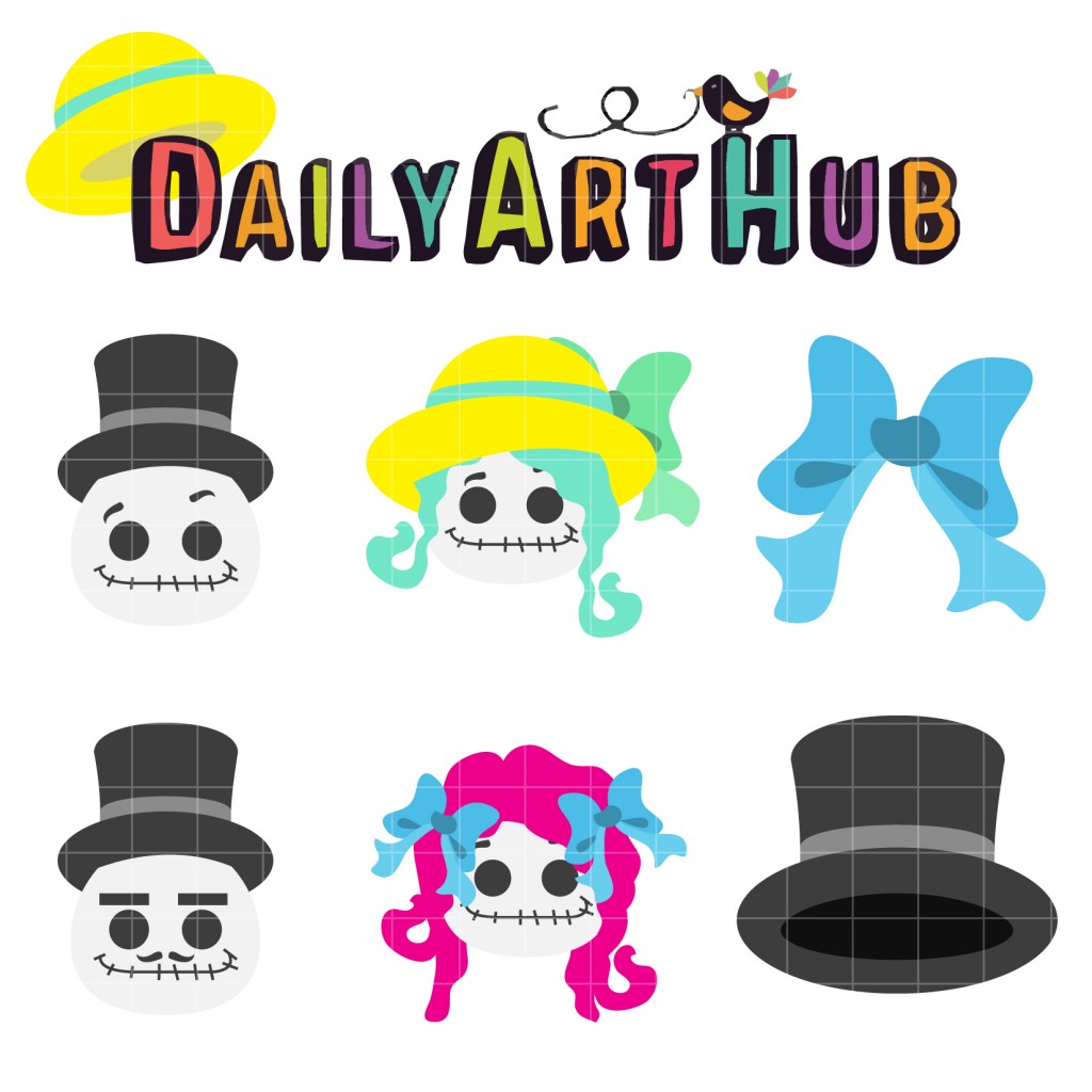 Halloween Faces Clip Art Set – Daily Art Hub // Graphics, Alphabets & SVG