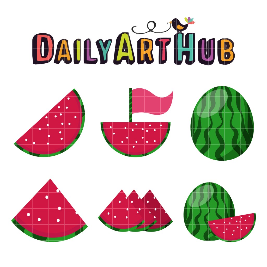 Watermelon Clip Art Set – Daily Art Hub // Graphics, Alphabets & SVG