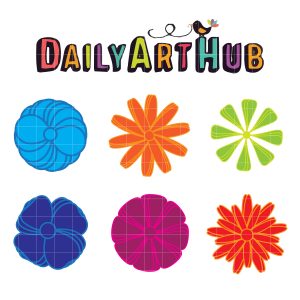 Beautiful Flowers Clip Art Set – Daily Art Hub // Graphics, Alphabets & SVG