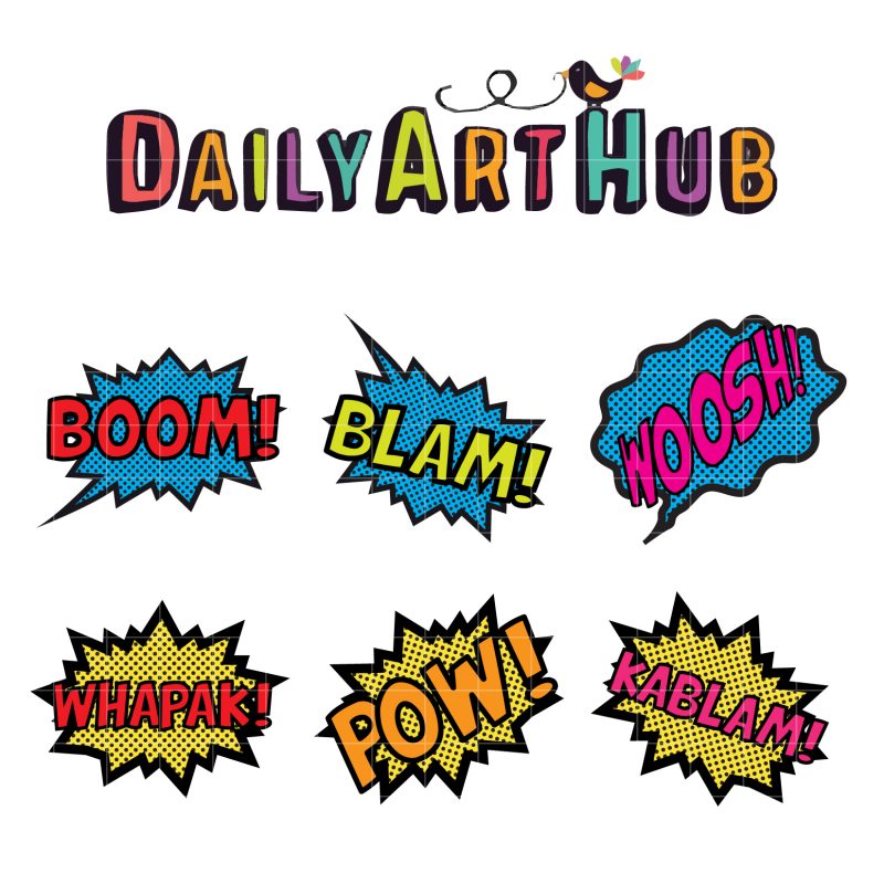 Comic Style Clip Art Set | Daily Art Hub - Free Clip Art Everyday