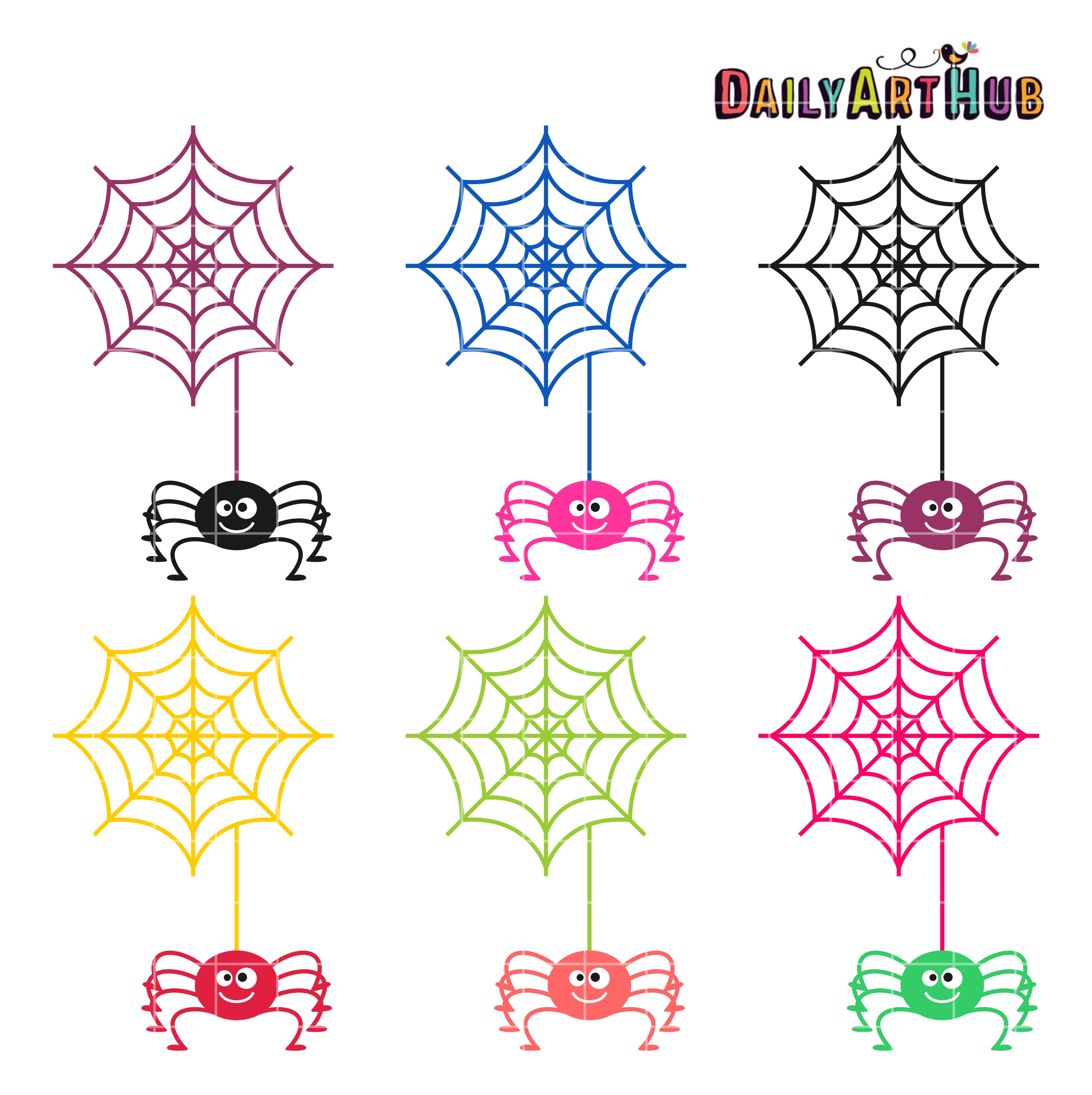 Halloween Spiders Clip Art Set – Daily Art Hub – Free Clip Art Everyday